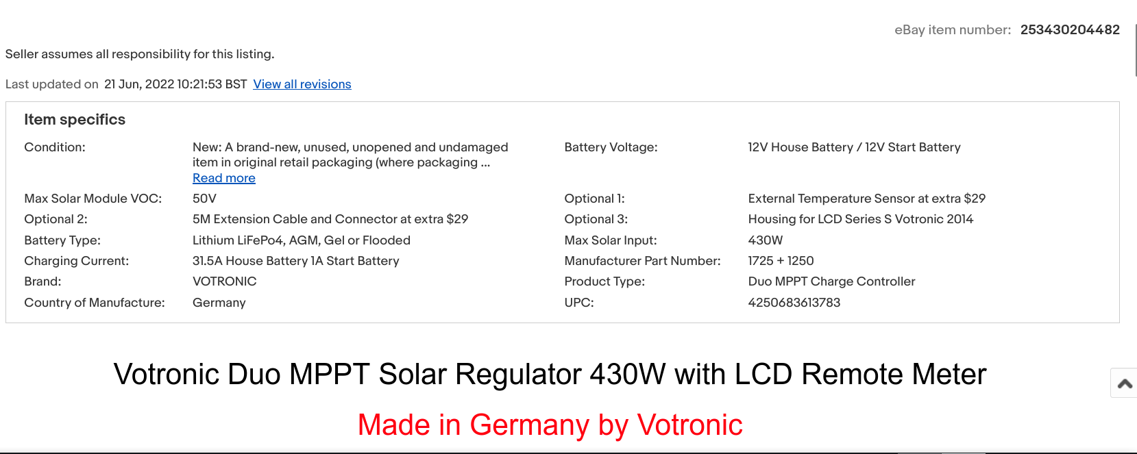 Advice on buying solar panel and MPPT controller | Wild Camping for ...